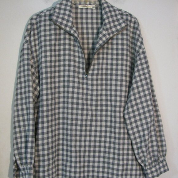 ANDREE BY UNIT | Tops | Andree Green Plaid Blouse Small Shirt Jacket ...